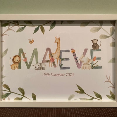 Printable Baby Boy Name Sign, Boy Baby Name Sign, Personalised Baby ...