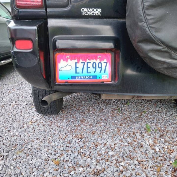 Motorcycle Slime Ooze License Plate Horizontal Frame Cover - JDM Plate ...