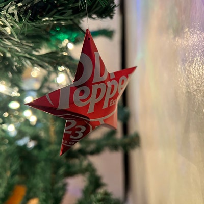 Pabst Blue Ribbon Beer Stars Christmas Ornaments, Aluminum Can Upcycled ...