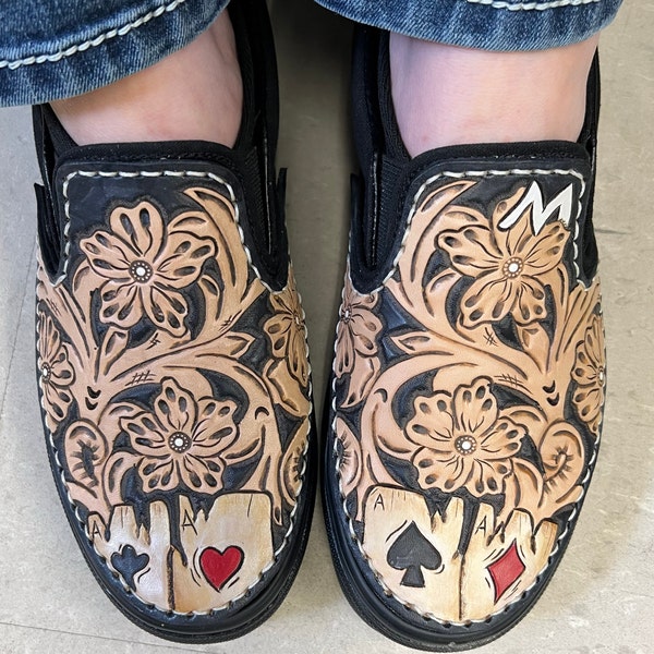 Custom Tooled Leather Vans - Etsy
