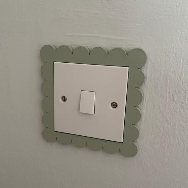 DIY Decorative Light Switch Surround 6mm MDF Scallop Single Double ...