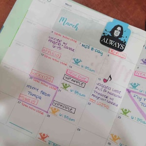 Months Cursive Wording Planner Stickers - Etsy