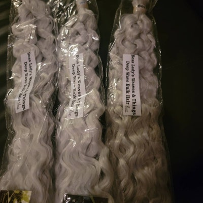 16 Choose Gray White Silver or Black Afro Puff Bulk - Etsy