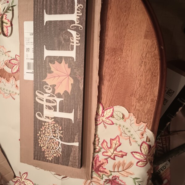 Personalized Hello Fall Sign, Autumn Wall Decor, Fall Wall Sign, Fall ...