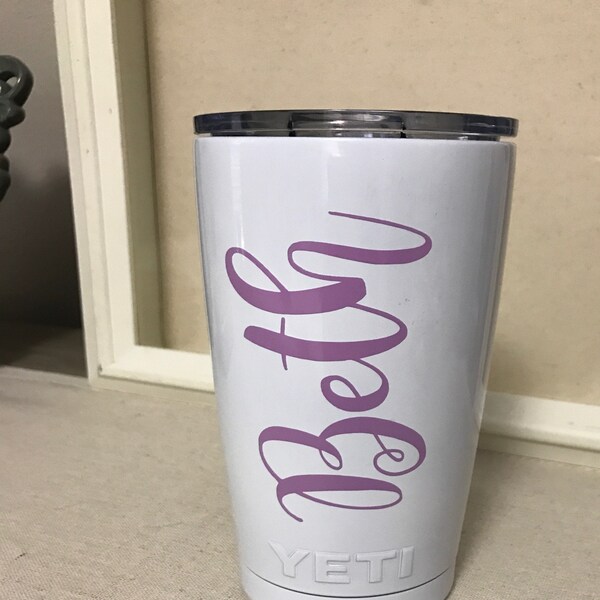 Vinyl Name Decal - Name Decal for Yeti Cup, Name Label, Yeti Rambler ...