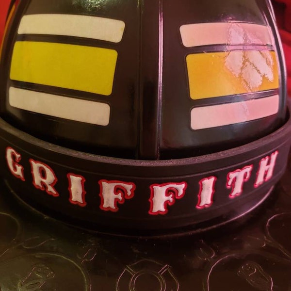 Personalized Firefighter Leather Helmet Band - Etsy