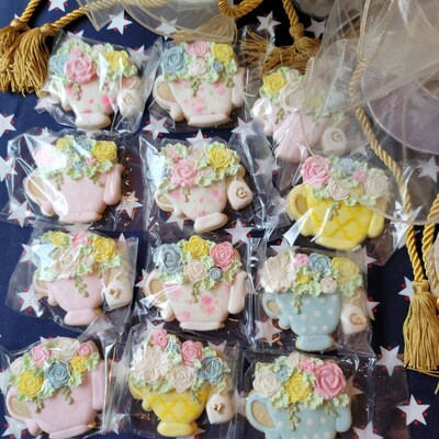 Tea Party Theme Set Cookies - Etsy