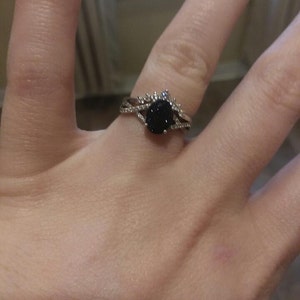 Infinity Garnet Engagement Ring Curve Wedding Band 8x10mm | Etsy