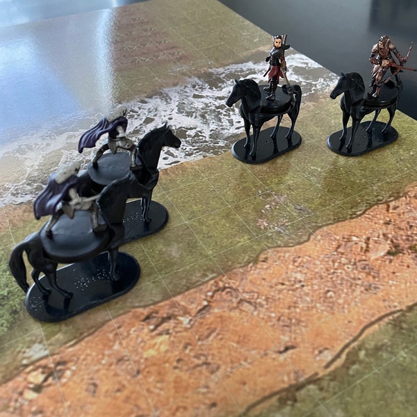 Dnd - Mounted Combat Horse Miniature Set(4) - Etsy