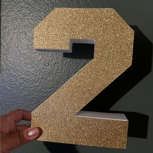 3D Numbers SVG Templates: Cardstock Letters for Cricut, Silhouette (PDF ...