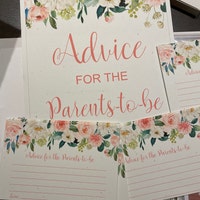 Baby Shower Advice for Parents to Be Advice Sign & Card - Etsy
