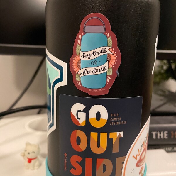 Hydrate or Diedrate Sticker | Stickers for Hydroflask | Laptop Stickers ...