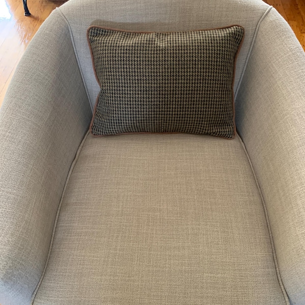 Linen Pillow With Piping, Ornamental Throw Pillow Cover, Washable Linen ...