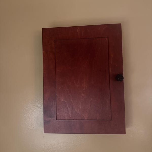 Walnut Dark Shutters Natural Wooden Family Big Key Box, Hanging Key Box ...