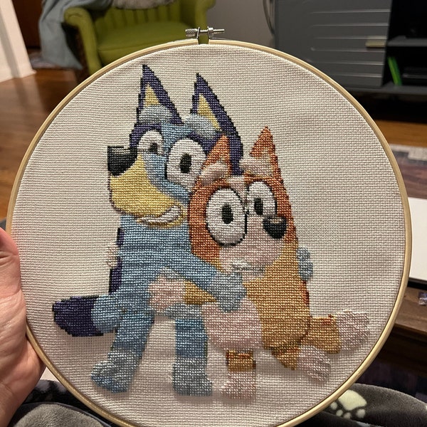 Bingo Small Easy Bluey Cross Stitch Pattern Instant Download - Etsy