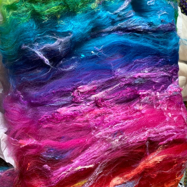 Earthy Art Batt, Merino Wool, Spinning Art Batt, Art Yarn, Spinning ...