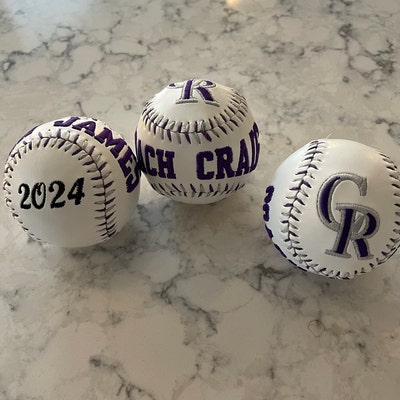 Custom Baseball, Embroidered Baseball, Baseball Gift, Coach Gift ...