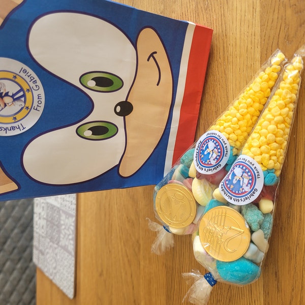 Personalised Sonic the Hedgehog Sweet Cones Pre Filled -party Favours ...