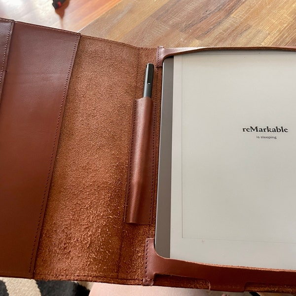 Personalized Leather Case Compatible With Remarkable 2, Gold Embossing ...