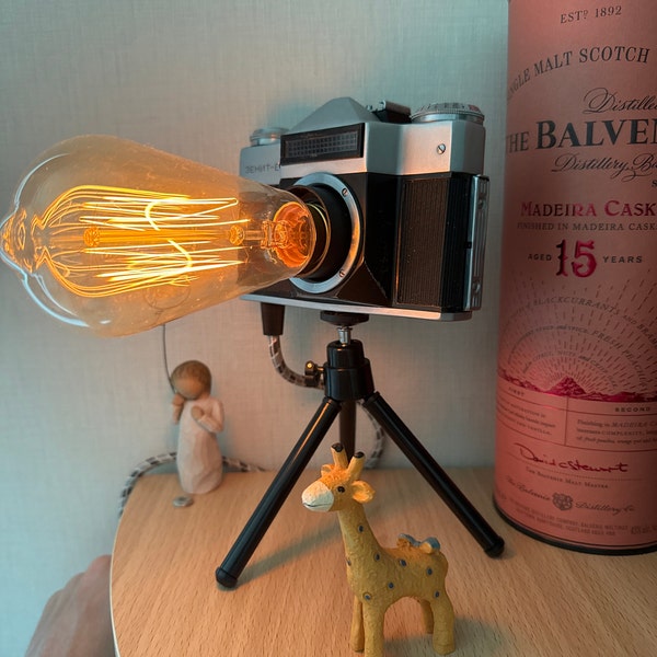 Camera Lamp, Vintage Desk Lamp, Retro Table Lighting, Photo Camera ...