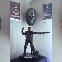Terminator Endoskeleton Headphone Holder, Skull T-800 LED Bust, Headset ...
