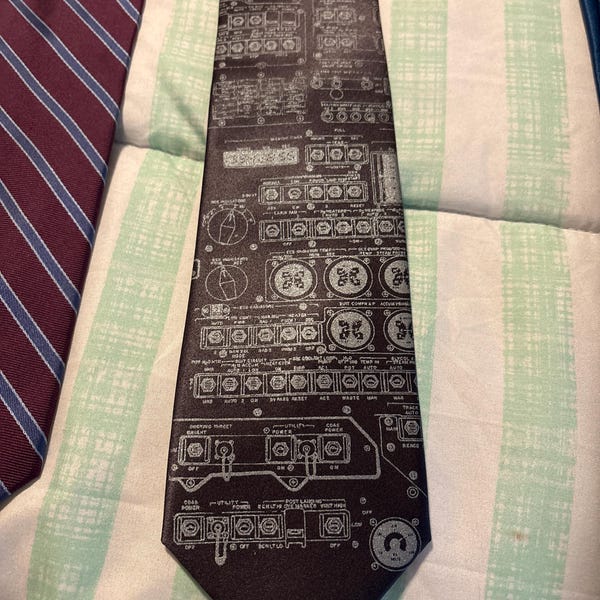 Apollo Cockpit Tie, Astronaut Necktie. NASA Necktie, Rocket Science Tie ...