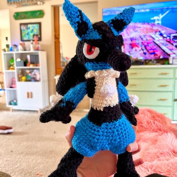 PATTERN: Lucario Pokémon Amigurumi - Etsy
