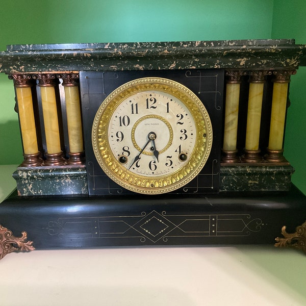 1910’s Antique Gilbert Mantel Shelf Clock Working Correctly Saranac ...