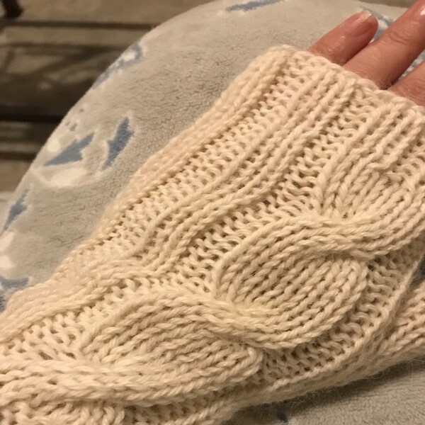 Blue Handknit Shawl, Knitted Triangle Shaped Wrap, Hand Knit Machine ...