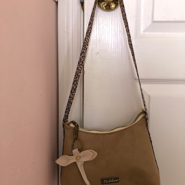 Crossbody Phone Purse | Purple and Gold Floral Design | Crossbody | Bag ...