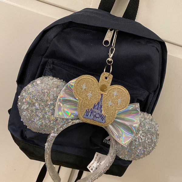 50th Anniversary Mouse Ear Holder - Castle - Ear Buddy - Backpack ...