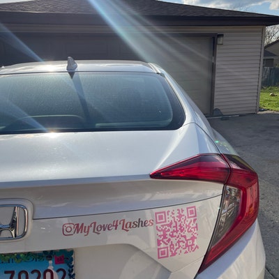 Custom QR Code Decal, Business Decal, Custom QR Code Vinyl Car Decal ...