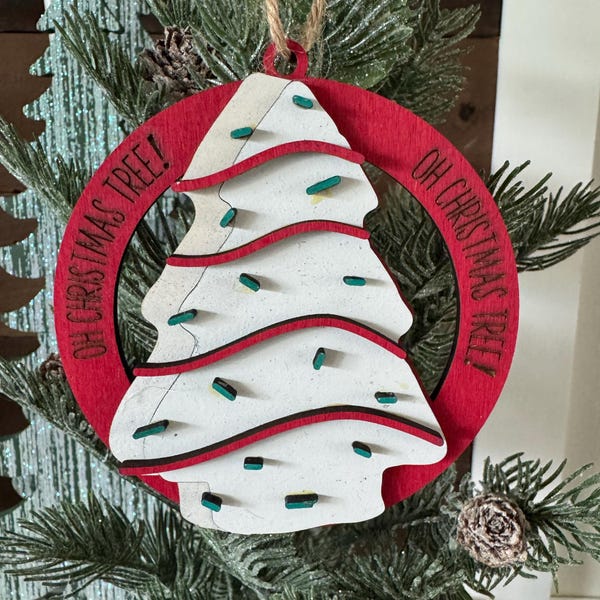 Glowforge Layered Christmas Tree Ornament, OH Christmas Tree! Snack ...