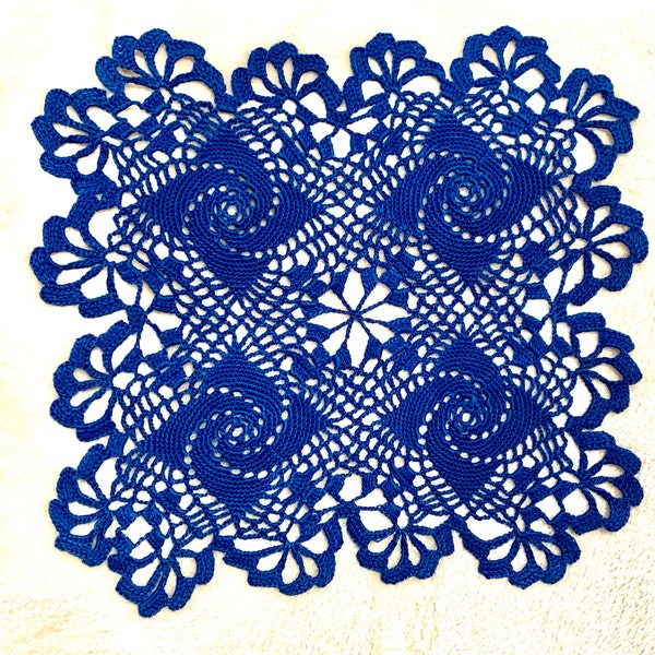 PDF Pattern for Square Crochet Doily, Diagram Lace Runner, Easter ...