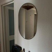 Capsula™ Capsule Shaped Modern Customisable Mirror With a Bronze Patina ...