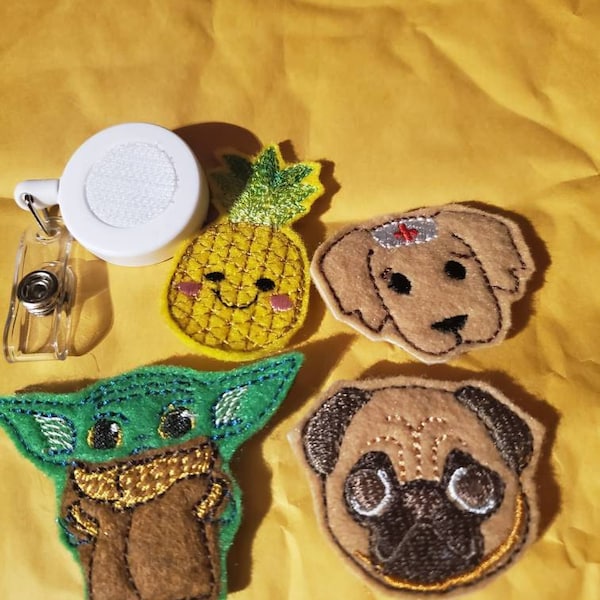 Pick 4 Badge Reel TOPPERS. Badge Reels.badge Reel.badge Holder ...