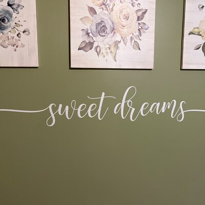 Sweet Dreams Decal, Bedroom Wall Decor, Sweet Dreams Nursery Decal ...