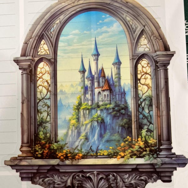 20 Pcs Gold Foil Water Color Tea Cup and Flower Sticker, Gem and Flower ...