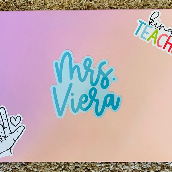 Personalized Teacher Name Sticker | TEACHER GIFT - Etsy