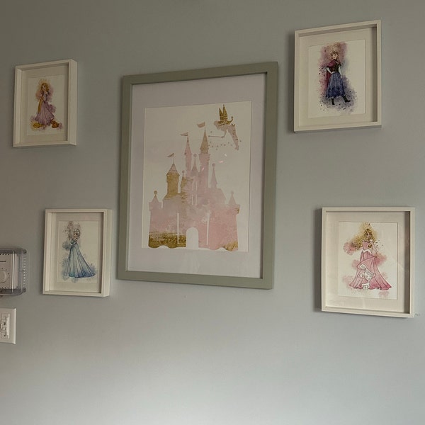 Princess Wall Art, Princess Nursery, Princess Room Decor, Princess Wall ...