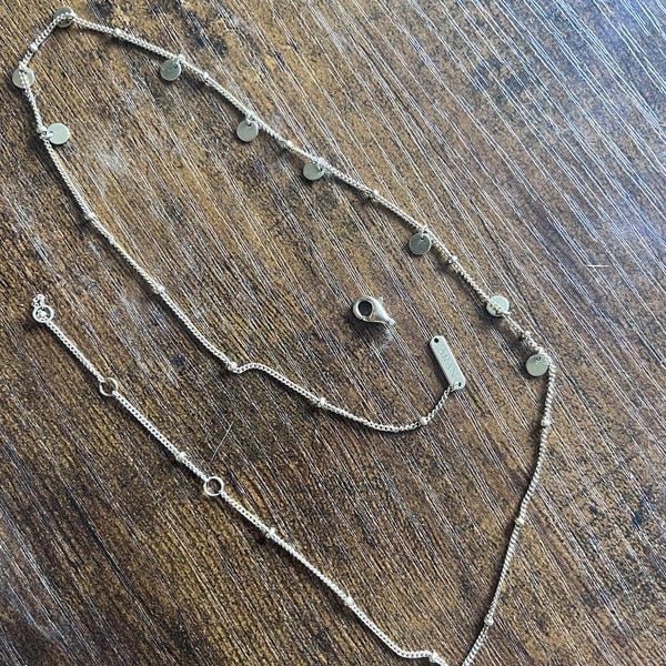 Delicate Small Multiple Gold Coins Necklace in Sterling Silver or 24k ...