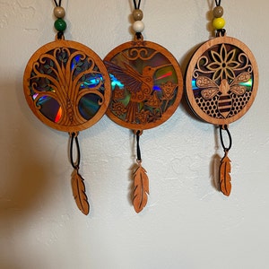 Two Cardinals Suncatcher Laser Cut Wood With Repurposed Dvds - Etsy