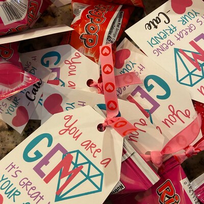 You Are a Gem Valentines to Attach to Ring Pops or Ring Pop Gummies ...