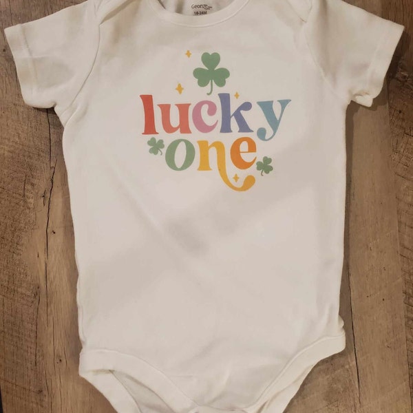 Lucky One SVG Cut File - Retro 1st Birthday St. Patricks Day Svg, Cute ...