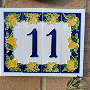 Hand-painted Red Ceramic House Numbers Italian Design 10 X 7 Cm - Etsy