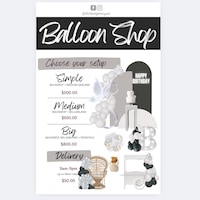 Ultimate Balloon Menu Menu Mega Bundle 195 Pages Canva Templates for ...