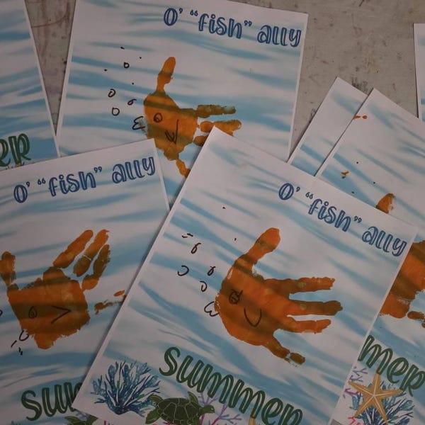 Summer Handprint Art Template|preschool Summer Art| Easy Summer Craft ...