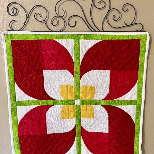 Windswept - Modern Drunkards Path Flower PDF Quilt Pattern. Make a Bold ...