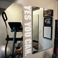 YES YOU CAN. Inspirational Wall Decal, Gym Design Ideas, Gym Wall Decal ...