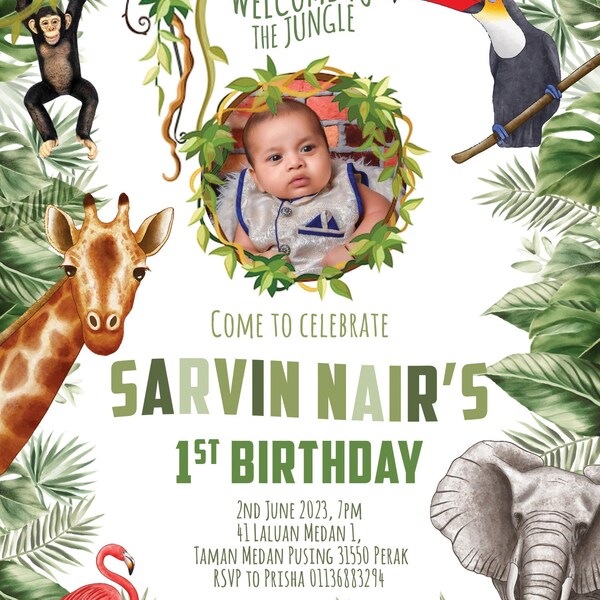 Alien Vs. Predator Birthday Invitation Card Design, for Kids, Digital ...